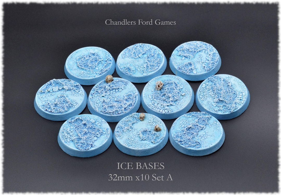 Miniature Bases | Ice Bases | 32mm X 10 (set A) | 40000 Dnd Wargaming ...