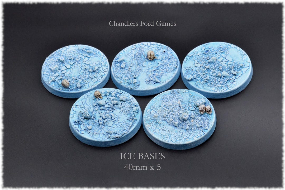 Miniature Bases | Ice Bases | 40000 Dnd 40mm X 5 | Wargaming AOS Kill ...