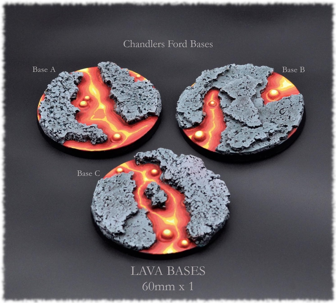 Minature Bases | Lava Base | 60mm X 1 | Dnd 40000 Wargaming AOS Kill ...
