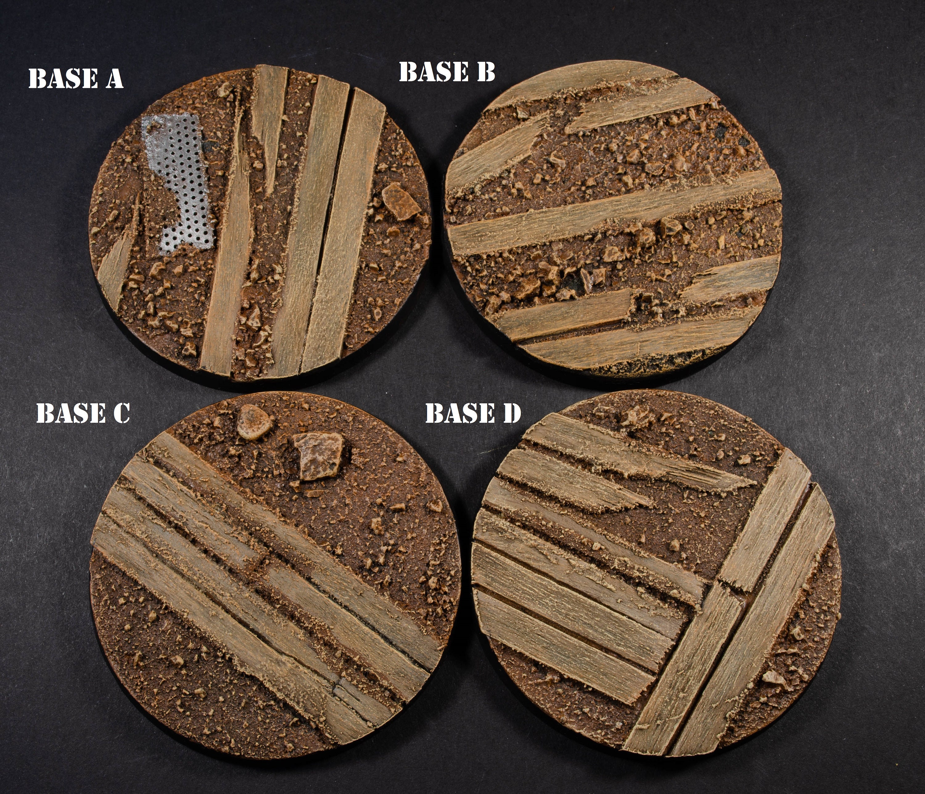 Trench Miniatures Bases Resin Cast Round Bases for Miniature War Games ...