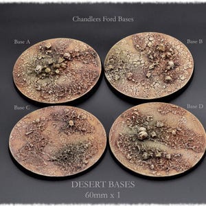 Desert Earth Bases for Miniatures - Resin Cast - Round Bases for ...