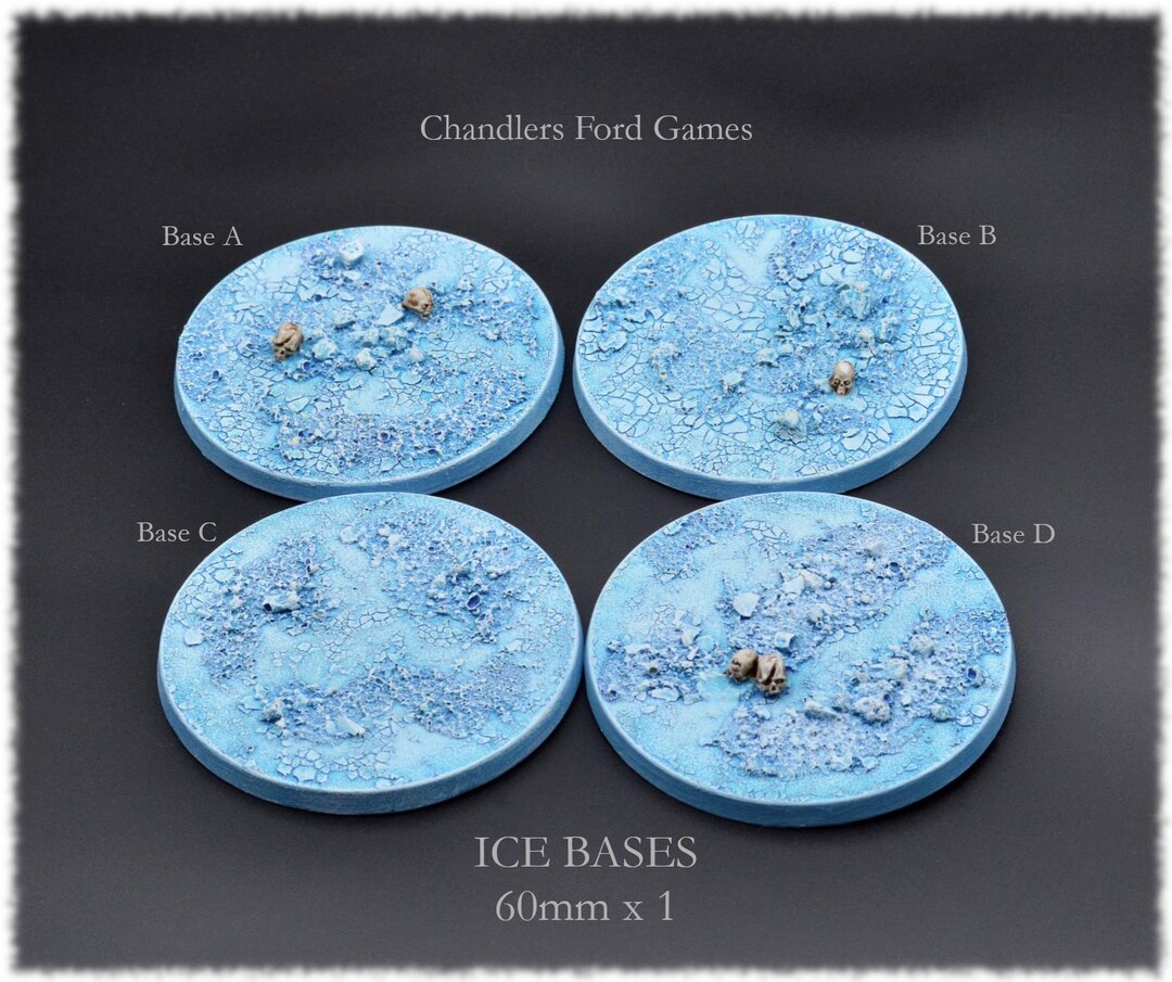Miniature Bases | Ice Base | 60mm X 1 | Dnd 40000 Wargaming AOS Kill ...