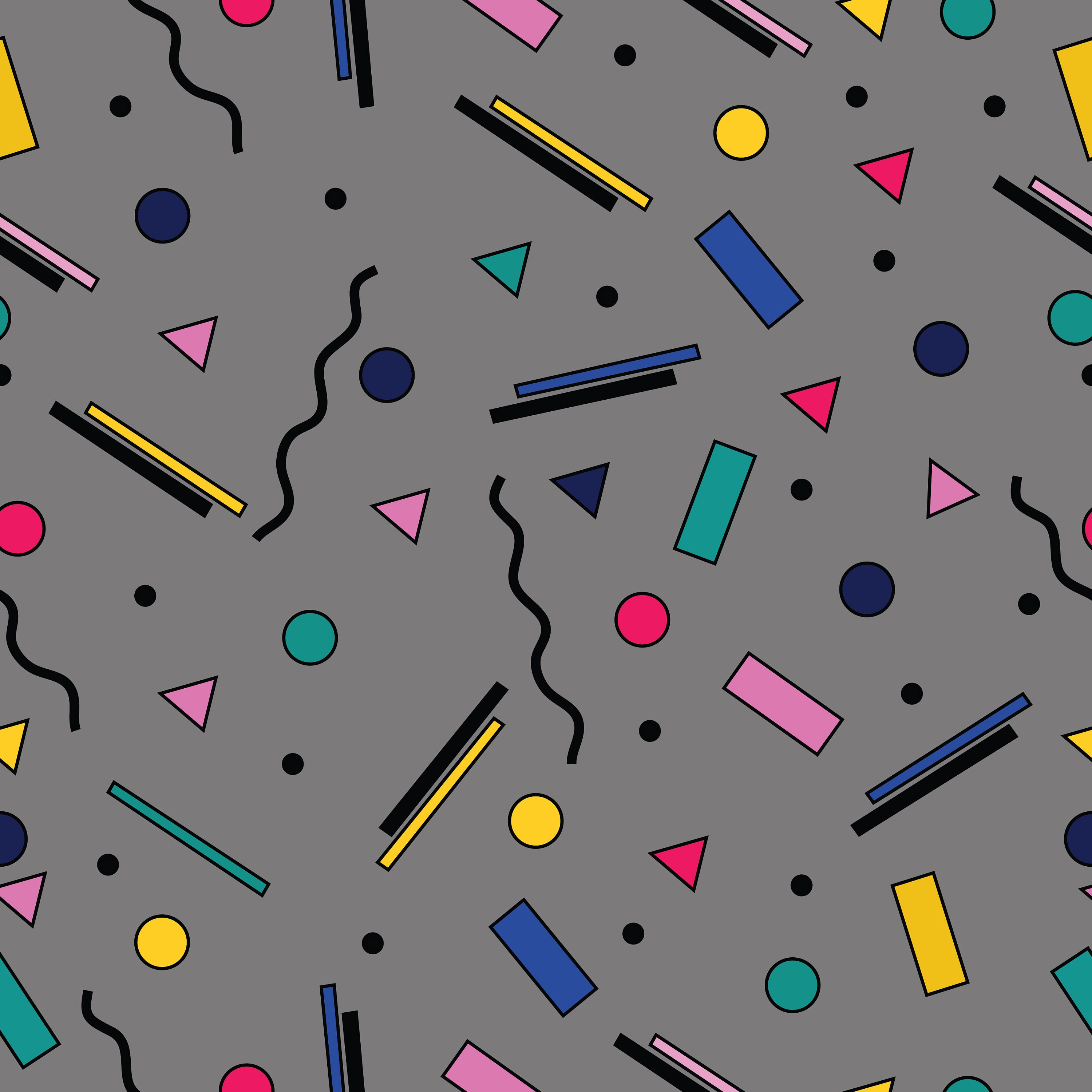 Retro Shapes Digital Download Pattern - Etsy