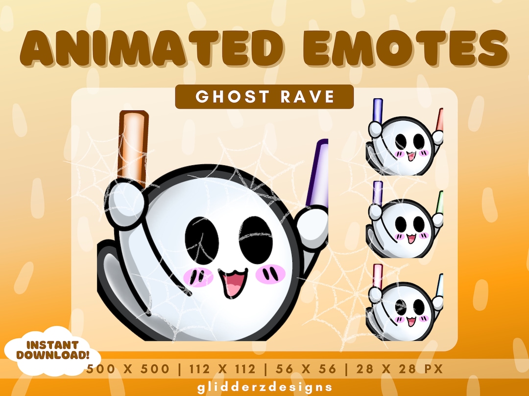 Twitch Rave Animated Emote | Ghost Animated Twitch Emote | Halloween ...
