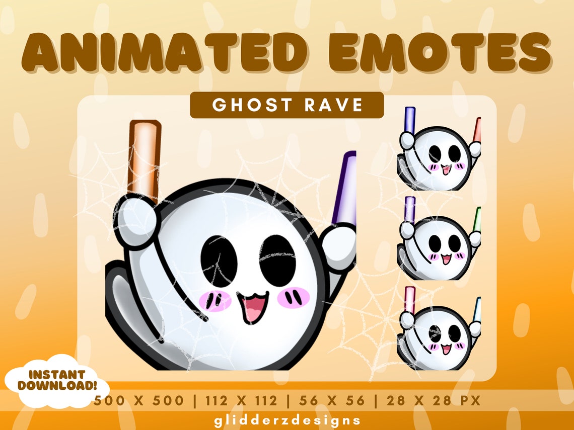 Twitch Rave Animated Emote Ghost Animated Twitch Emote - Etsy