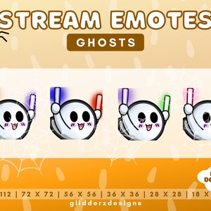 Ghost Twitch Emotes JUMBO PACK 2 | Twitch Ghost Emotes Pack | Cute ...