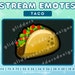 Taco Emote Twitch Stream Emote Taco Taco Sub Badge Twitch Taco Twitch ...