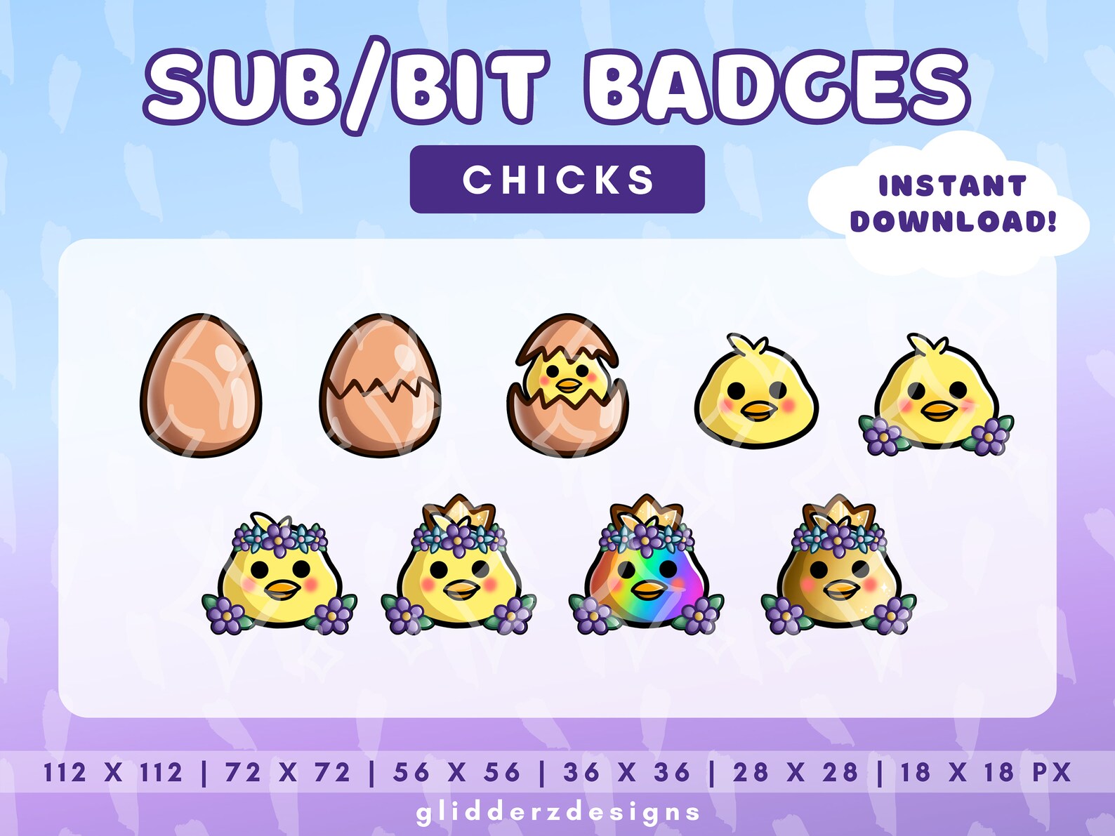 Chick ANIMATED Twitch Overlay Package Chick Animated Stream - Etsy