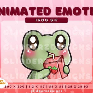 Sip Animated Twitch Emote Green Frog Animated Emote Sip Twitch Emote ...