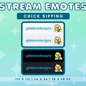 Twitch ANIMATED Emote Chick Sipping Stream Sip Emote Animated Twitch ...