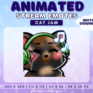 Cat Jam Animated Emote | Cat Jam Twitch Emote Animated | Cat Animated ...