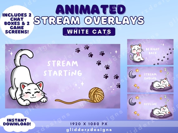 Animated Cat Overlay Twitch Cat Animated Twitch Overlay - Etsy Ireland