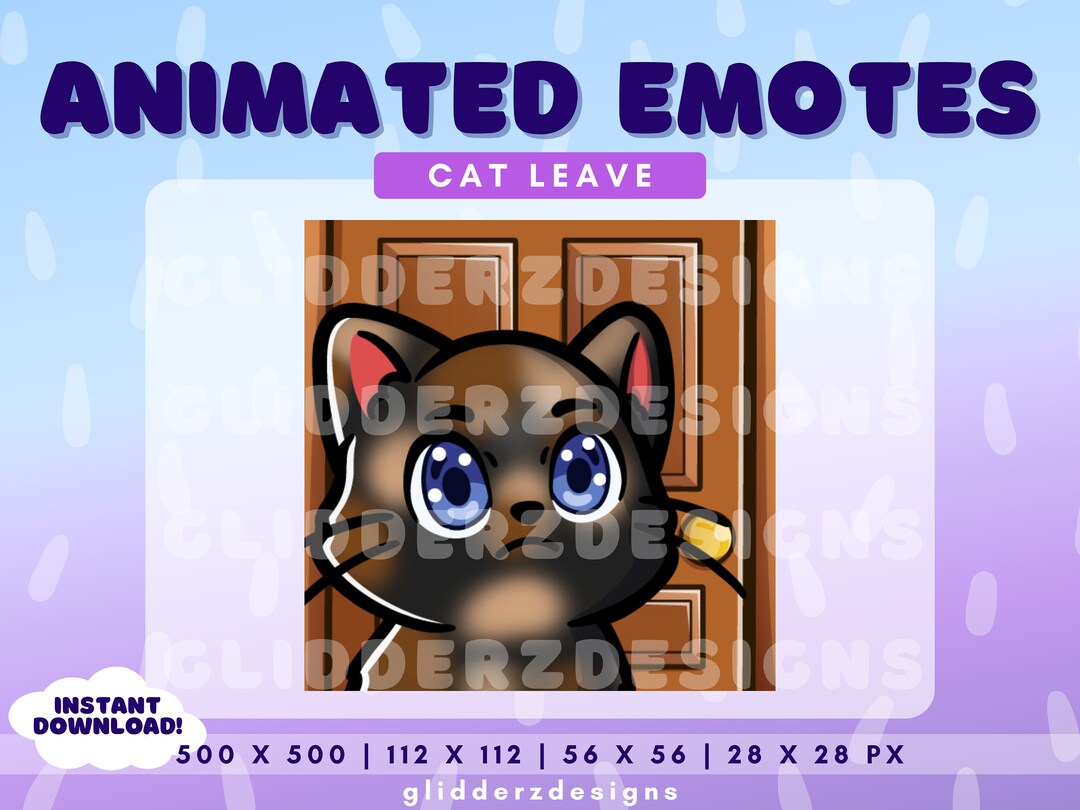 Tortoiseshell Cat Leave Animated Emote | Leave Twitch Emote | Cute Cat ...