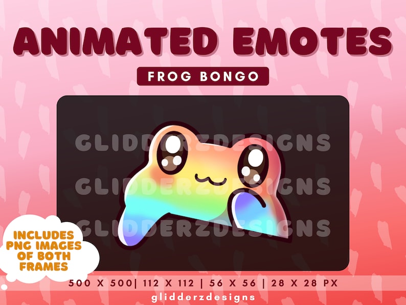 Rainbow Frog Bongo Emote Animated | Frog Bongo Animated Emote | Frog ...