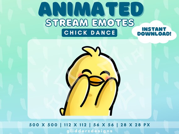 Chick Dance Animated Emote Twitch Chick Animated Dance Emote - Etsy