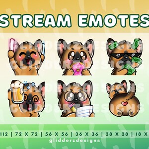 German Shepherd Twitch Emote Jumbo Pack 2 | 24 German Shepherd Emotes ...