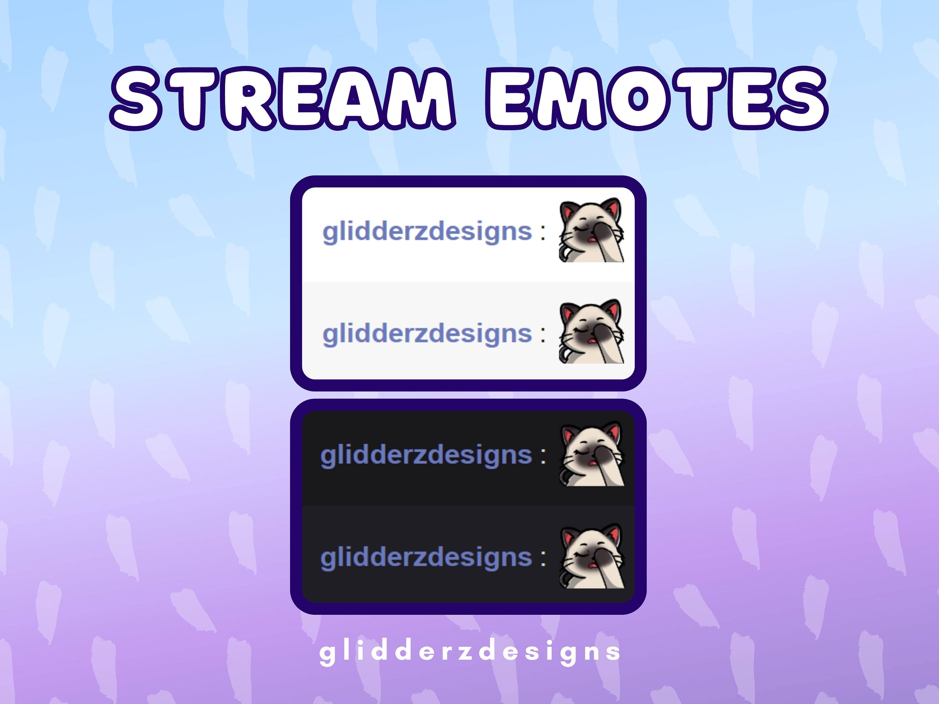 Cat Face Palm Animated Emote Siamese Cat Face Palm Emote - Etsy