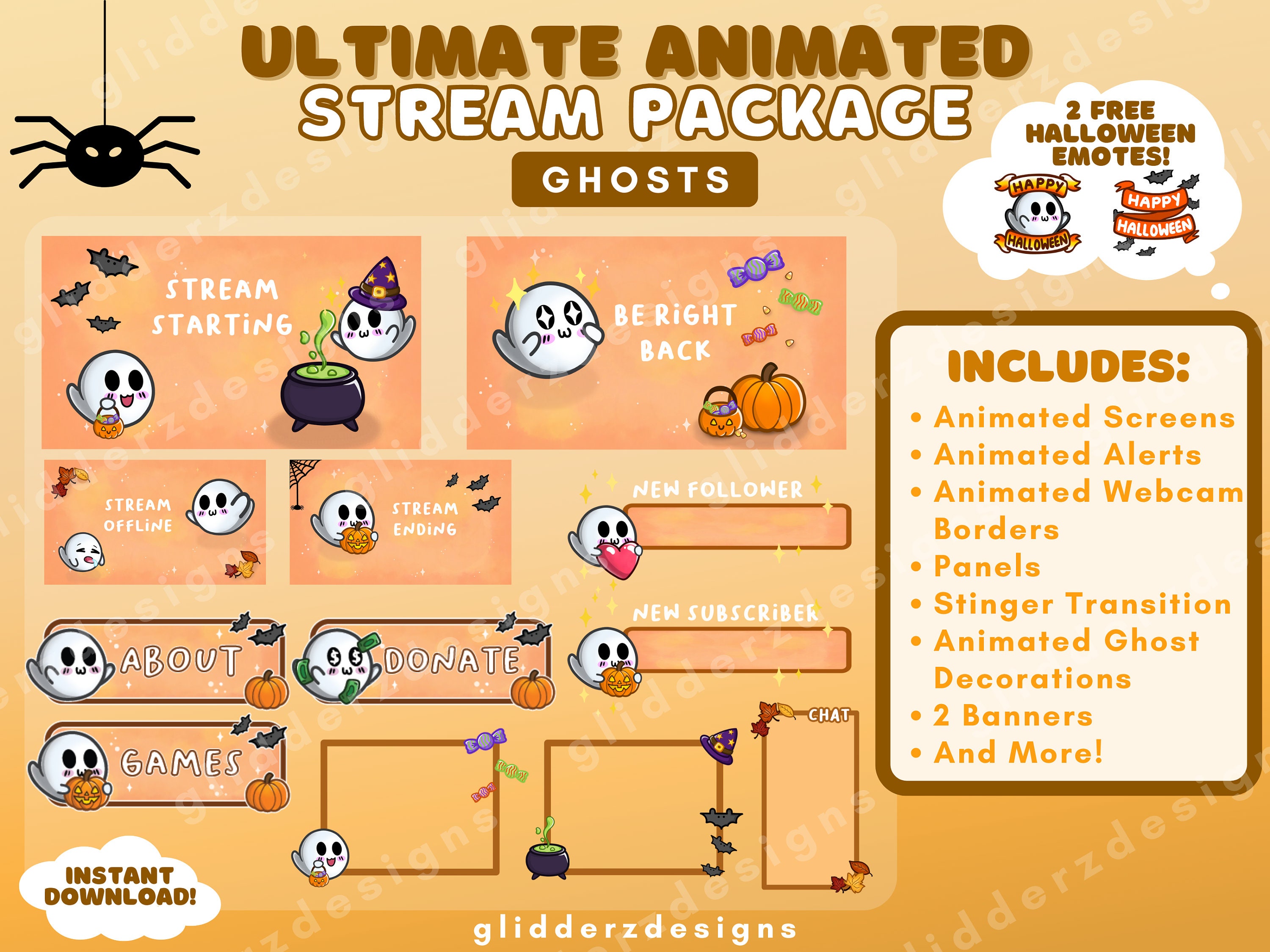 ULTIMATE Ghost Animated Twitch Package Ghost Stream Package - Etsy