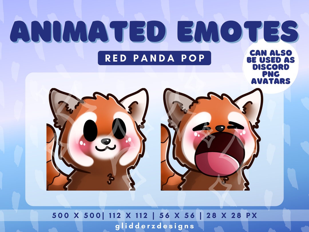 Red Panda Pop Cat Emote | Pop Cat Animated Emote Twitch | Pop Emote ...