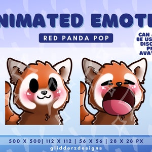 Red Panda Pop Cat Emote | Pop Cat Animated Emote Twitch | Pop Emote ...
