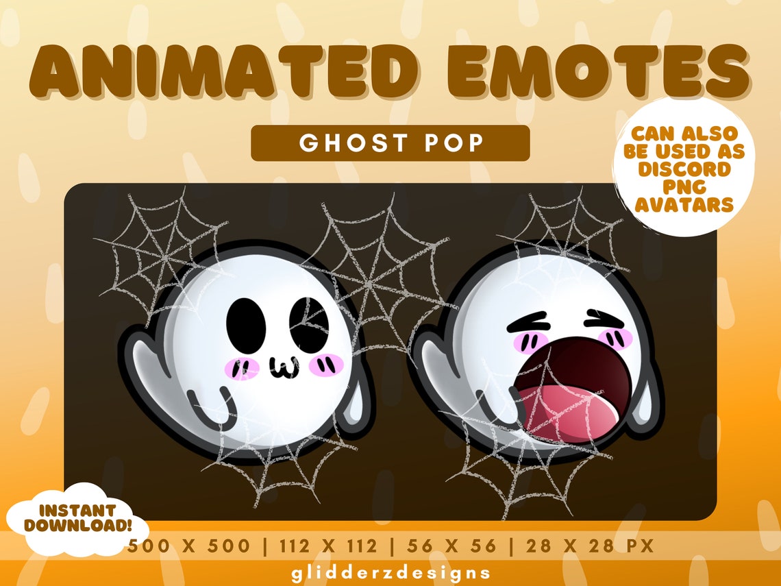 ANIMATED Pop Twitch Emote Ghost Animated Emote Pop - Etsy