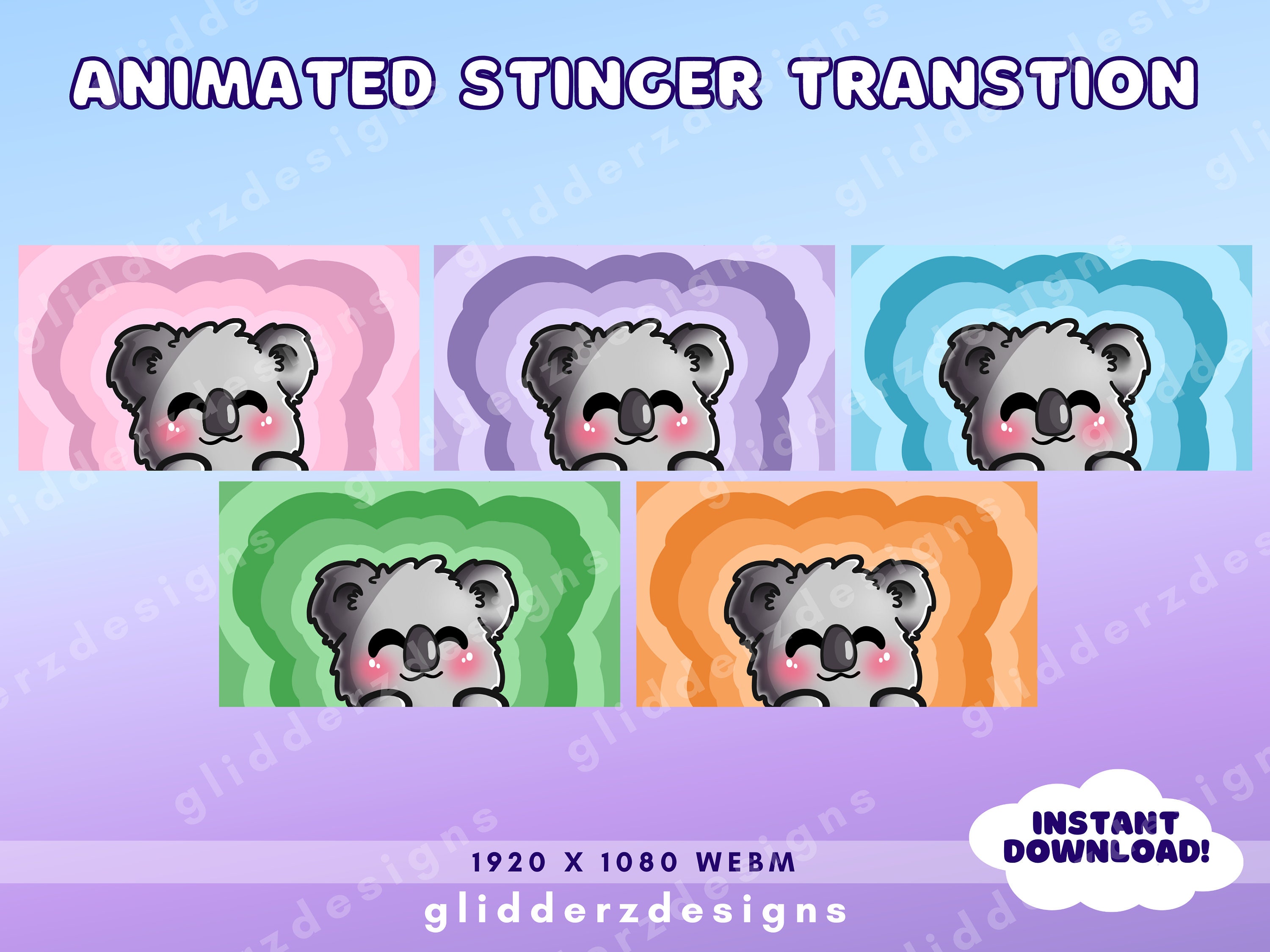 Koala Stinger Transition Twitch | Koala Stream Transition | Animated ...