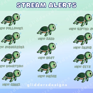 ANIMATED Ocean Twitch Package | Turtle Twitch Package | Turtle Stream ...
