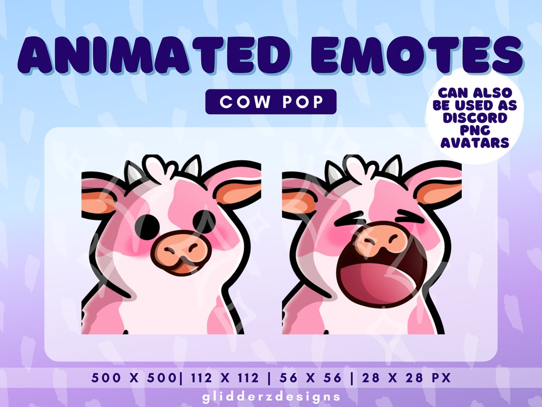 ANIMATED Pop Twitch Emote | Strawberry Cow Pop Emote Twitch | Pink Cow ... ANIMATED Pop Twitch Emote | Strawberry Cow Pop Emote Twitch | Pink Cow ...