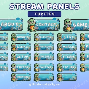 ANIMATED Ocean Twitch Package Turtle Twitch Package Turtle Stream ...