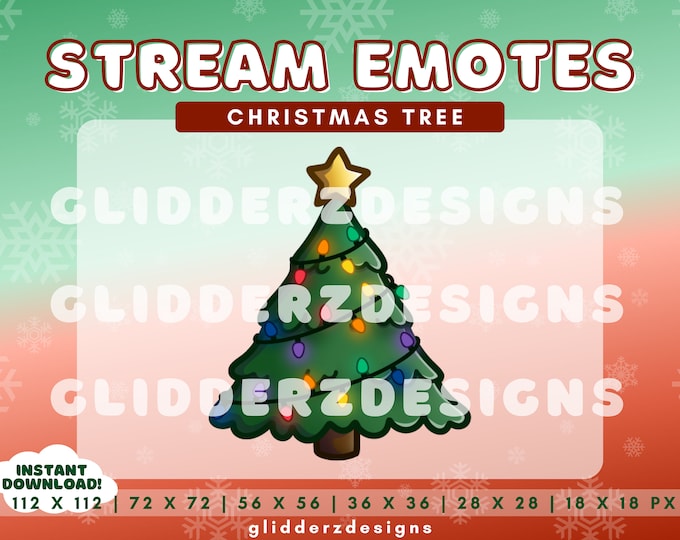 Christmas Tree Emote | Cute Twitch Emote Design | Twitch Discord ...