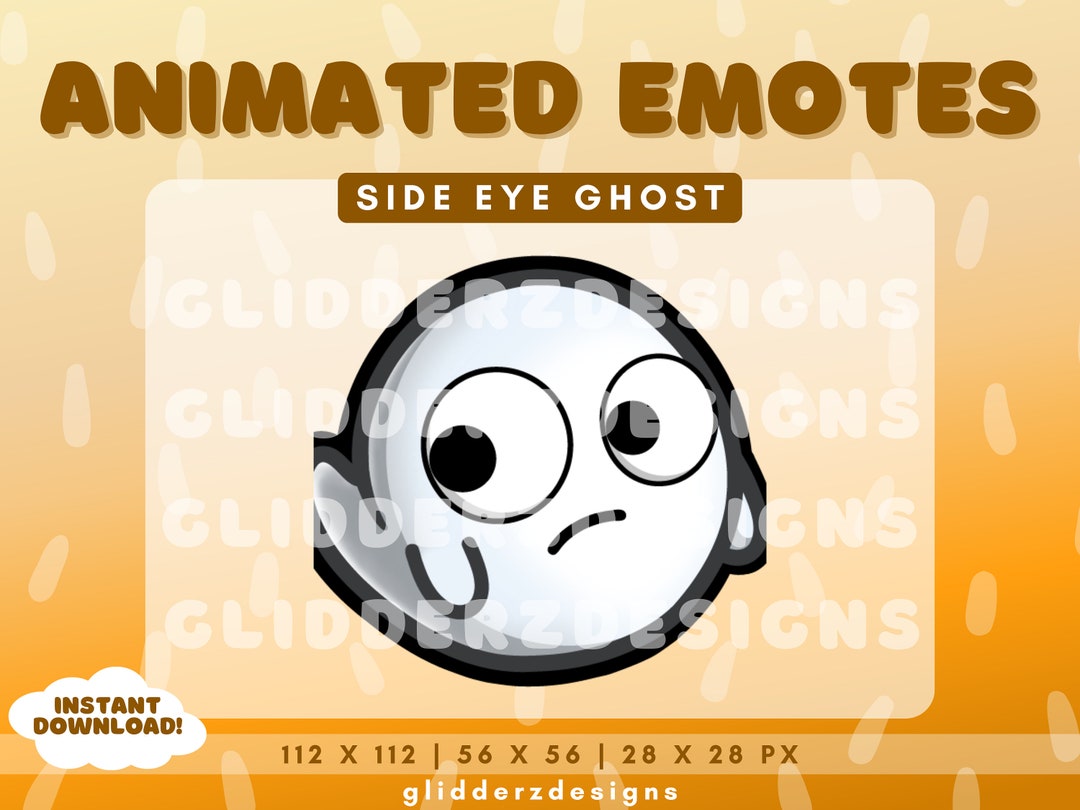 Side Eye Twitch Emote | Ghost Animated Emote | Side Eye Animated Twitch ...