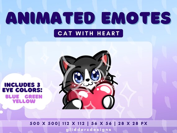 ANIMATED Twitch Emote Heart Animated Heart Emote Tuxedo | Etsy