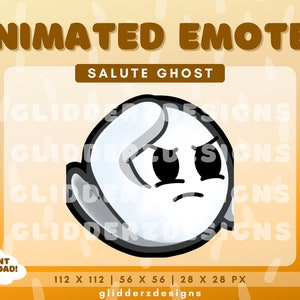 Salute Twitch Emote Ghost Animated Emote Salute Animated Twitch Emote ...