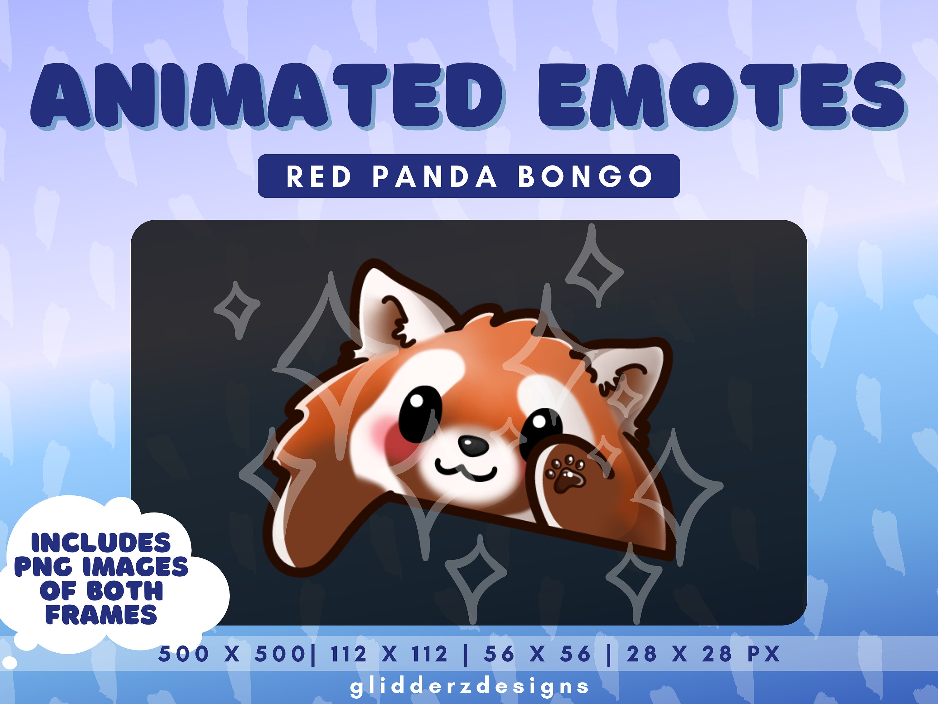 Red Panda Bongo Animated Twitch Emote Red Panda Bongo Twitch - Etsy