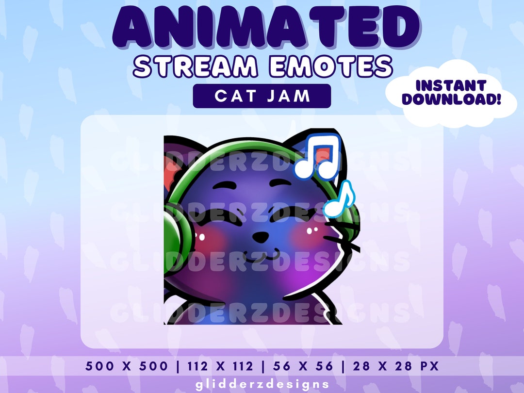 Galaxy Cat Jam Emote Animated | Cat Jam Animated Emote | Cat Jam Twitch ...