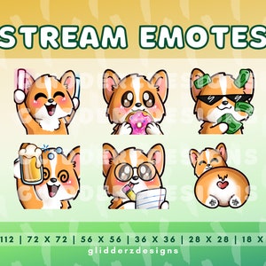 Corgi Twitch Emote Jumbo Pack 2 | 24 Corgi Emotes for Twitch, Youtube ...