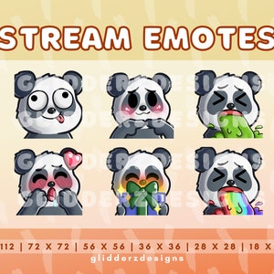 Panda Twitch Emote Jumbo Pack 2 | Panda Emotes | 24 Panda Emotes for ...