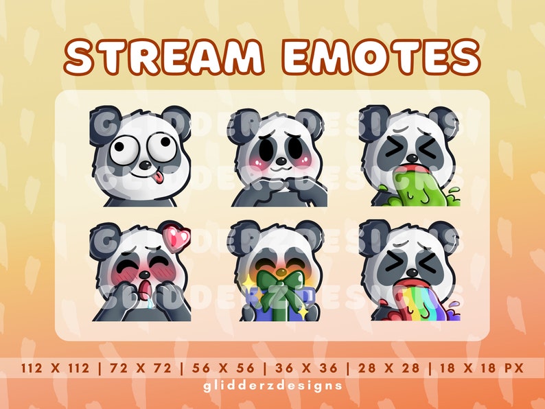 Panda Twitch Emote Jumbo Pack 2 Panda Emotes 24 Panda - Etsy