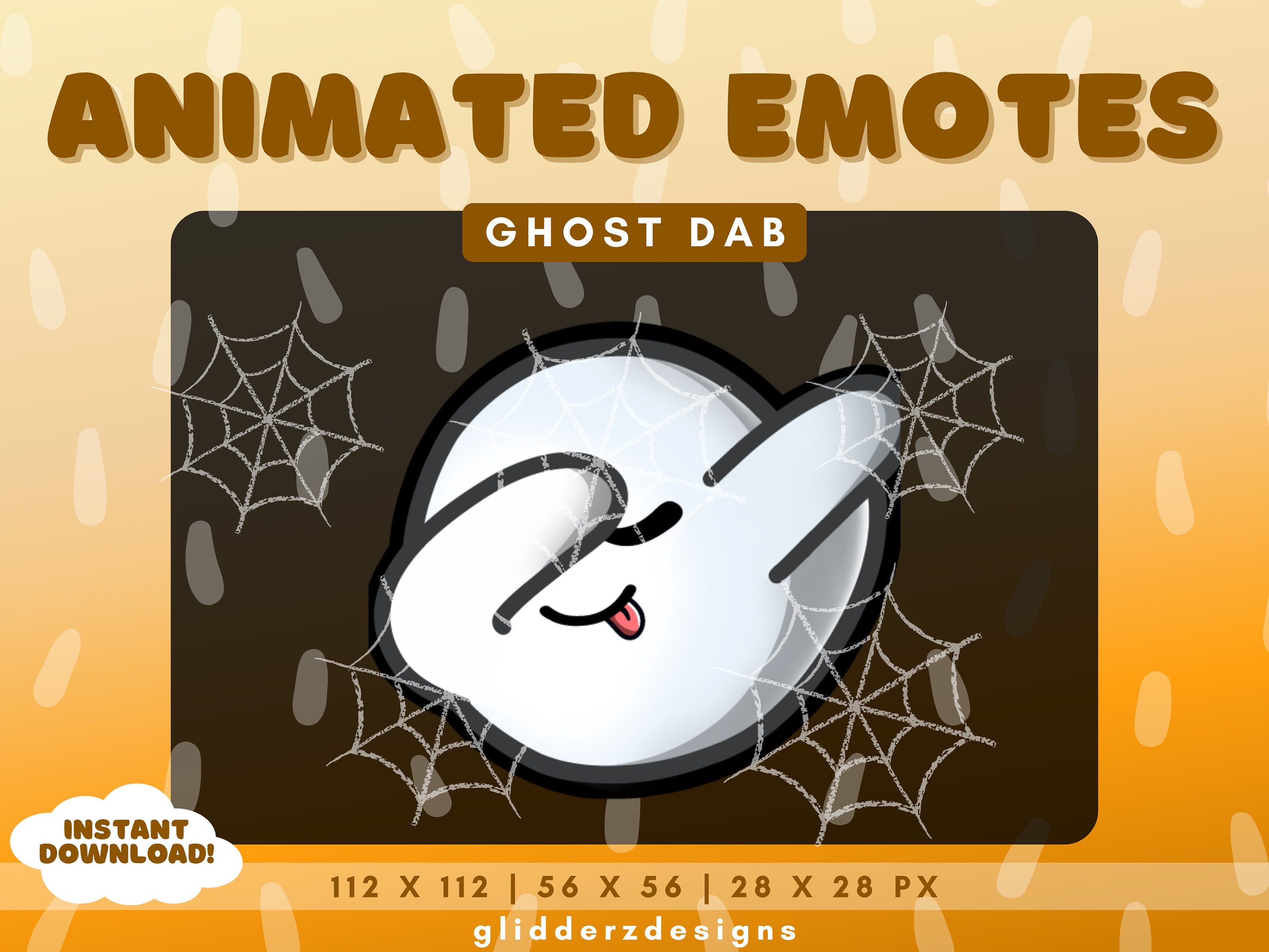 Ghost Animated Twitch Emote | Dab Animated Emote | Cute Halloween Emote ...
