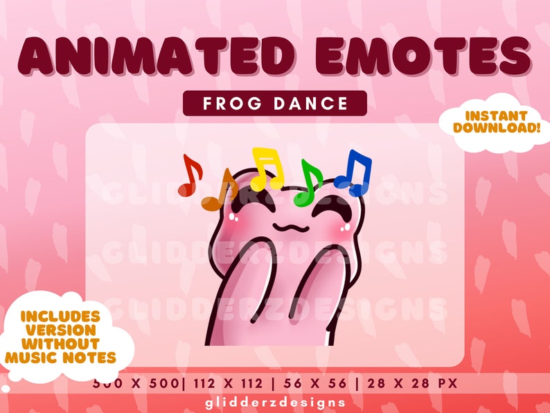 Dancing Frog Twitch Emote Dance ANIMATED Twitch Emote Pink - Etsy