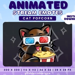 Cat Popcorn Animated Emote | Torotiseshell Cat Popcorn Emote | Cat ...