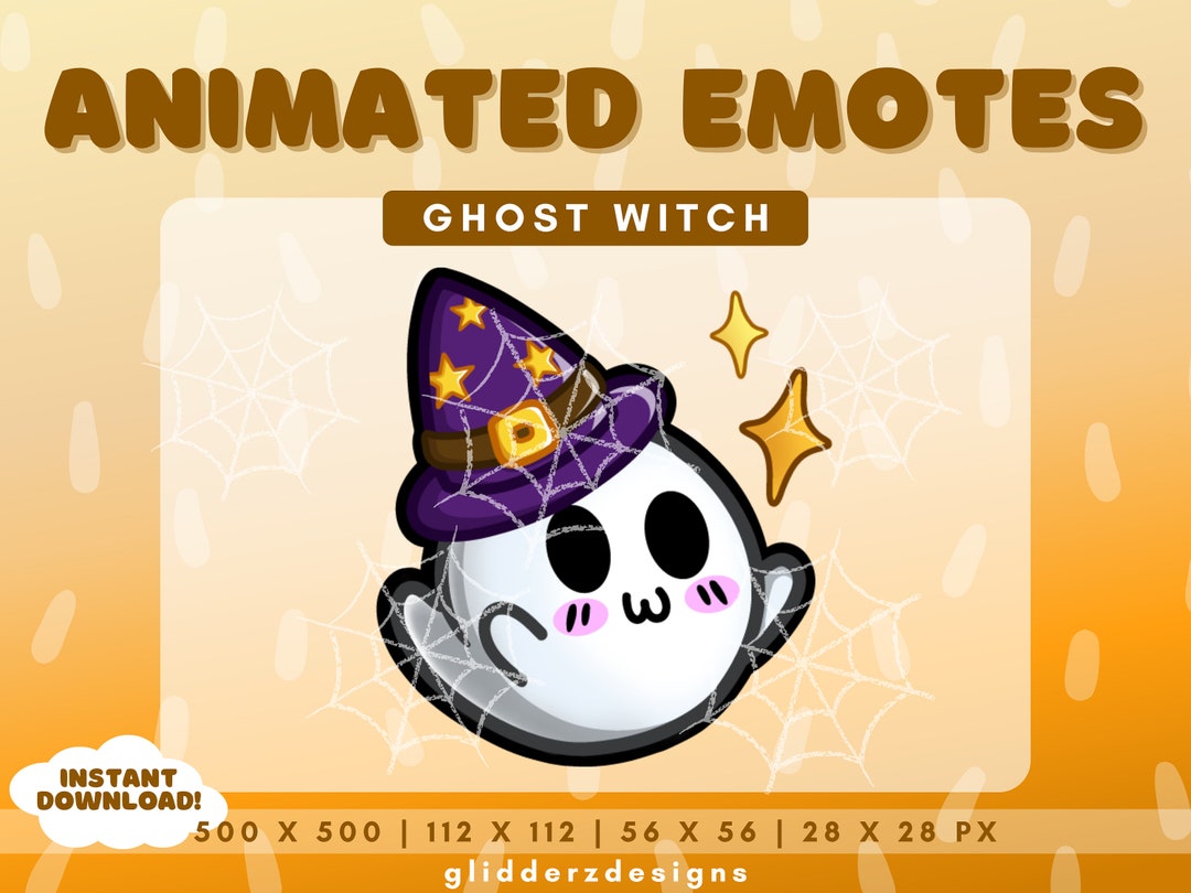 Ghost Witch Animated Twitch Emote | Witch Emote Twitch | Animated Ghost ...