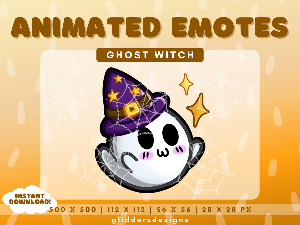 Ghost Witch Animated Twitch Emote Witch Emote Twitch - Etsy