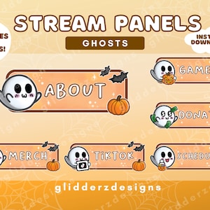 Halloween Twitch Panels | Cute Ghost Twitch Panels | Twitch Ghost ...