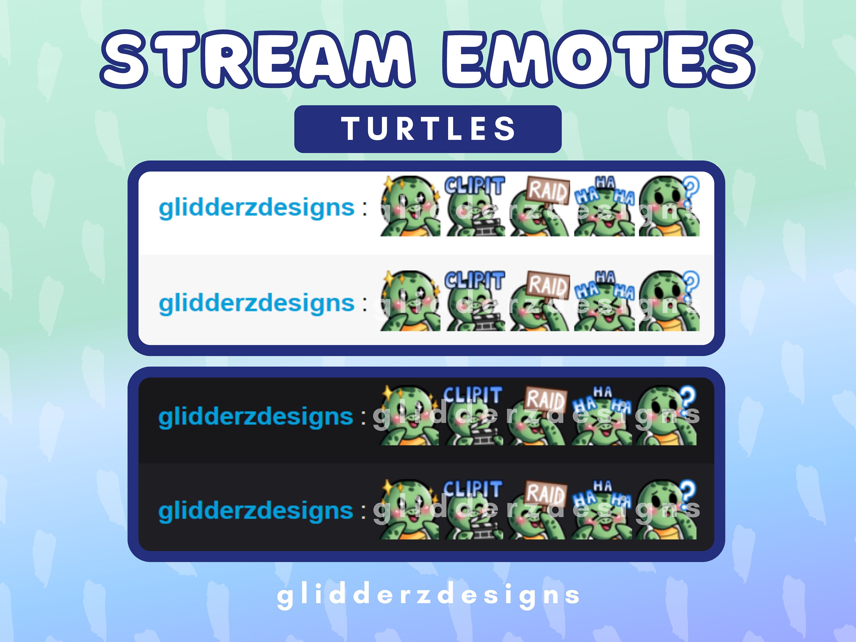 Turtle ANIMATED Twitch Emotes Twitch ANIMATED Emote Turtle - Etsy