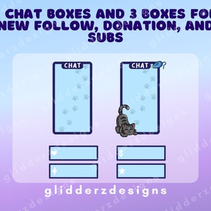 Twitch Overlay Cat | Animated Cat Twitch Overlay | Gray Cat Overlay ...