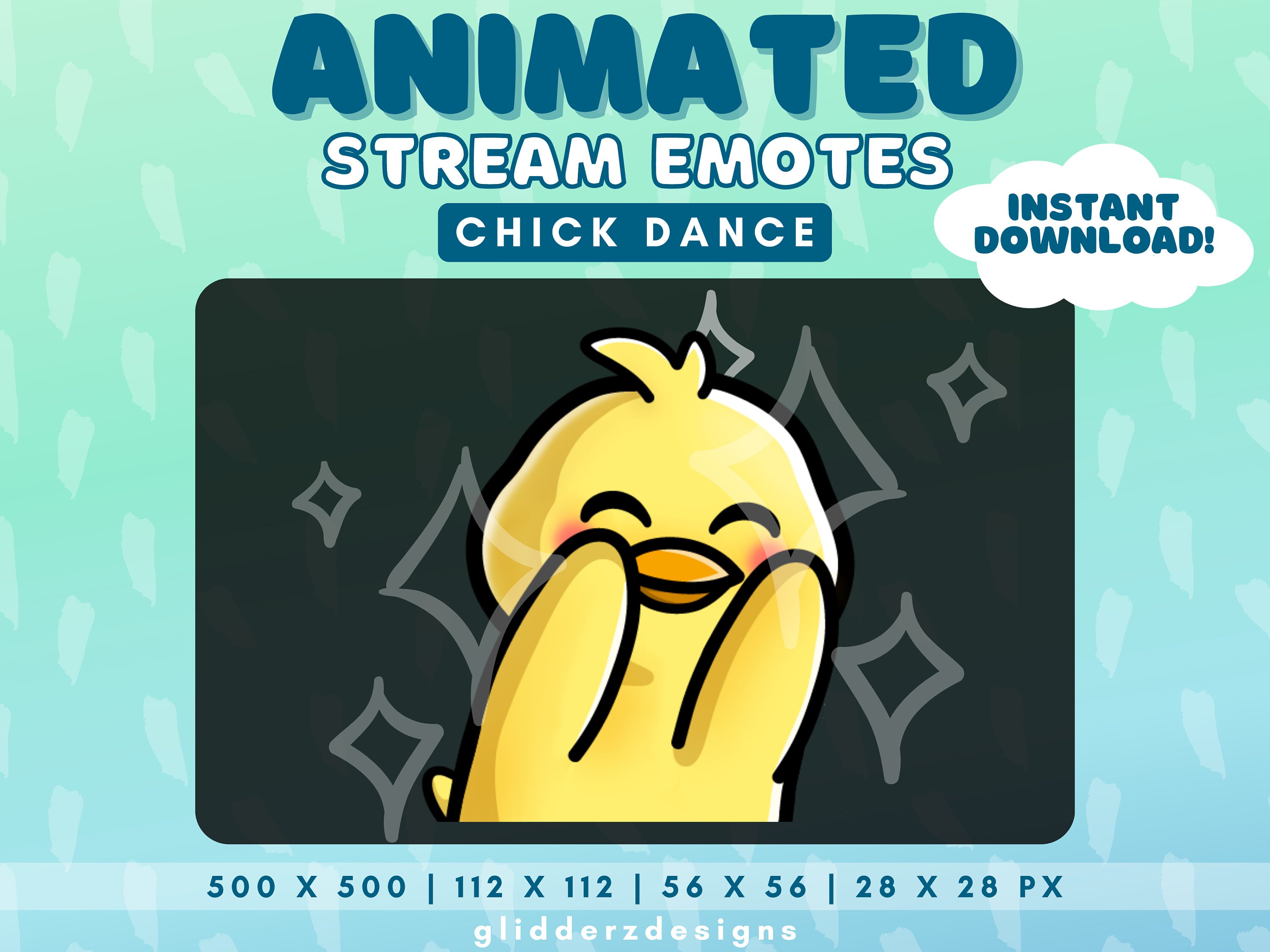 Chick Dance Animated Emote Twitch Chick Animated Dance Emote - Etsy