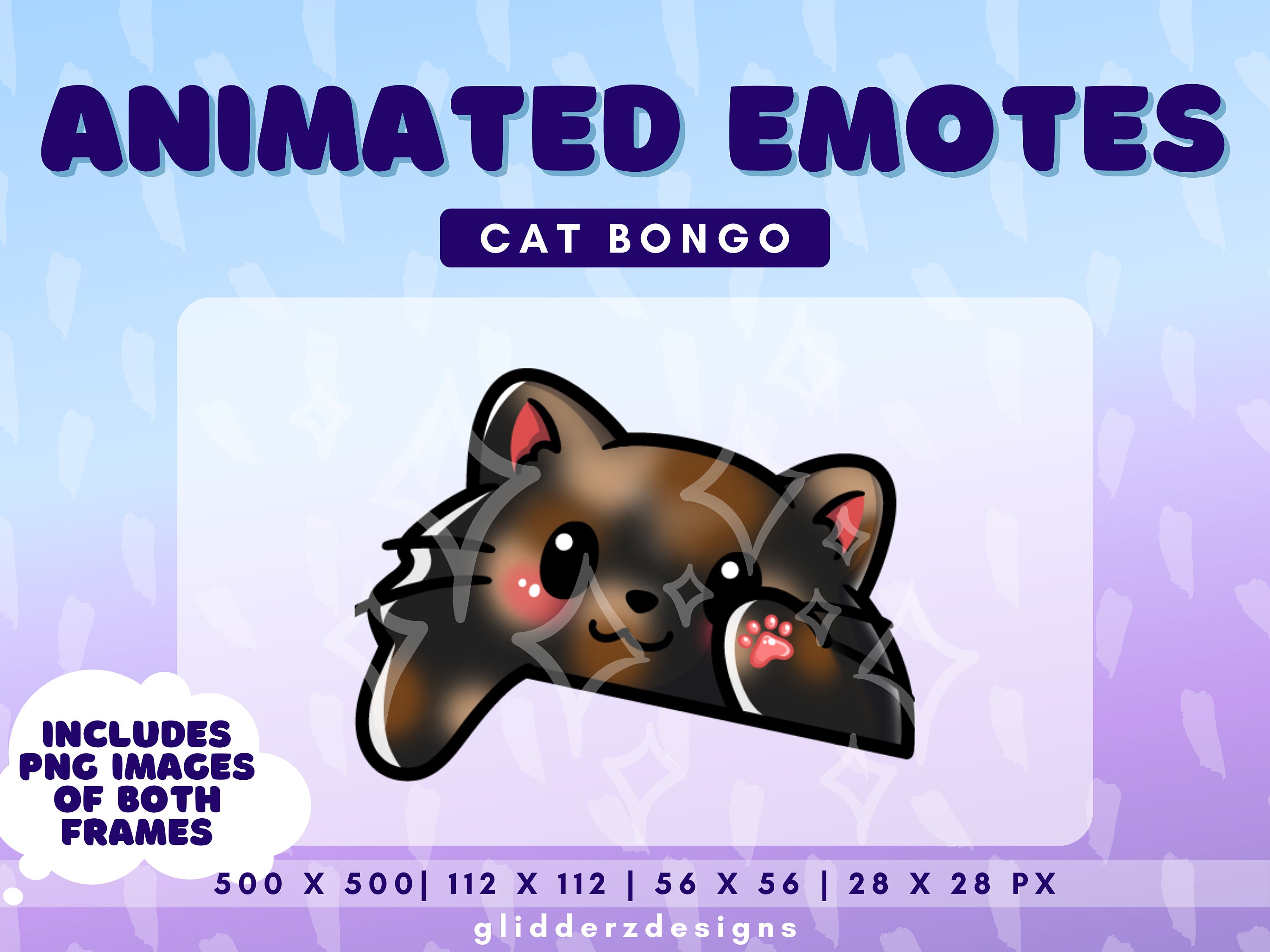 Bongo Cat Emote Animated Twitch Bongo Cat Animated Emote - Etsy