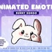 White Bunny Bongo Emote Animated Bunny Bongo Animated Emote White ...