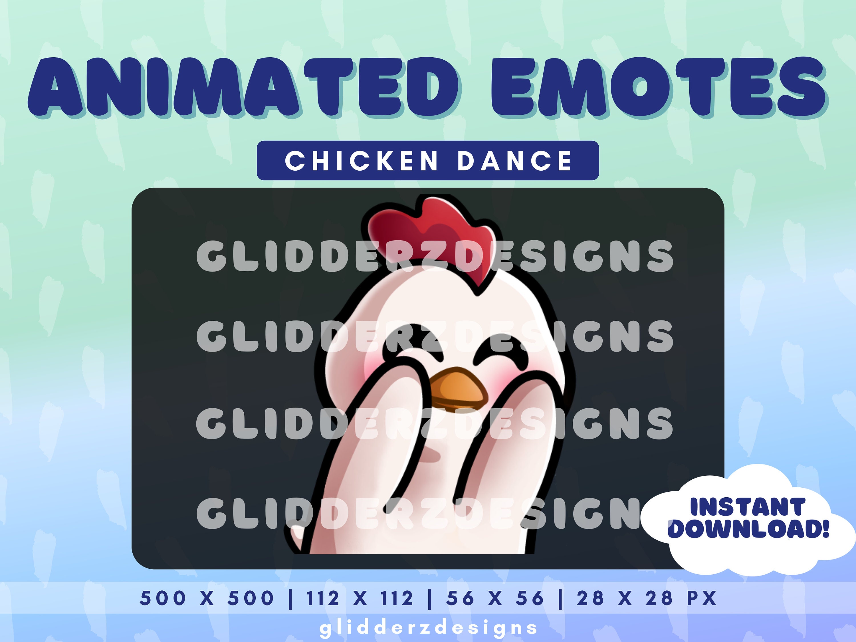 Chicken Dance Animated Emote Twitch Chicken Animated Dance - Etsy